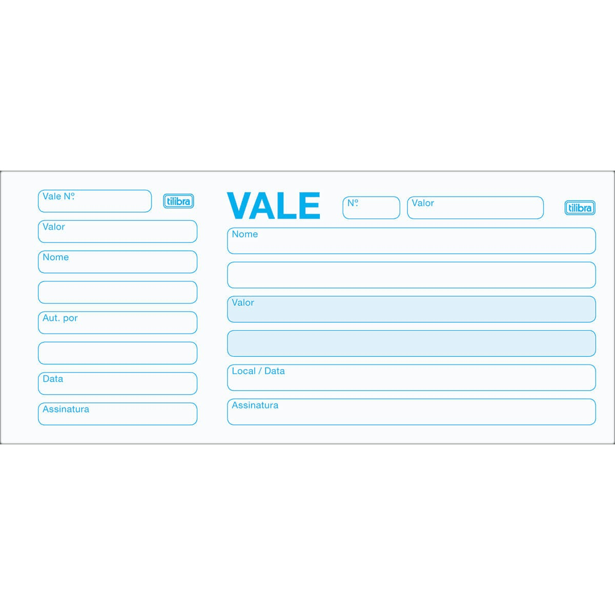 Bloco Vale C/ Canhoto 100 Folhas - Tilibra